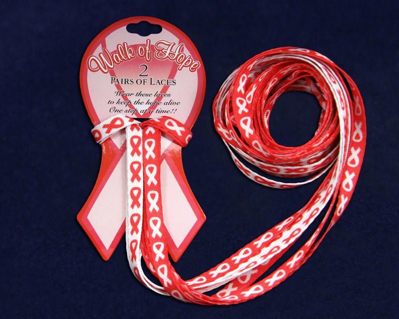 Red Ribbon Shoe Laces – Fundraising For A Cause
