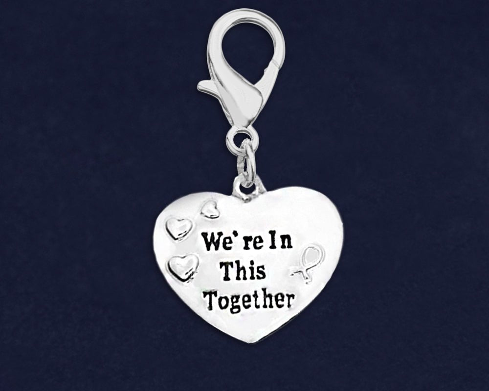 Silver Ribbon Hanging Charms Wholesale, Awareness Purse Hooks ...