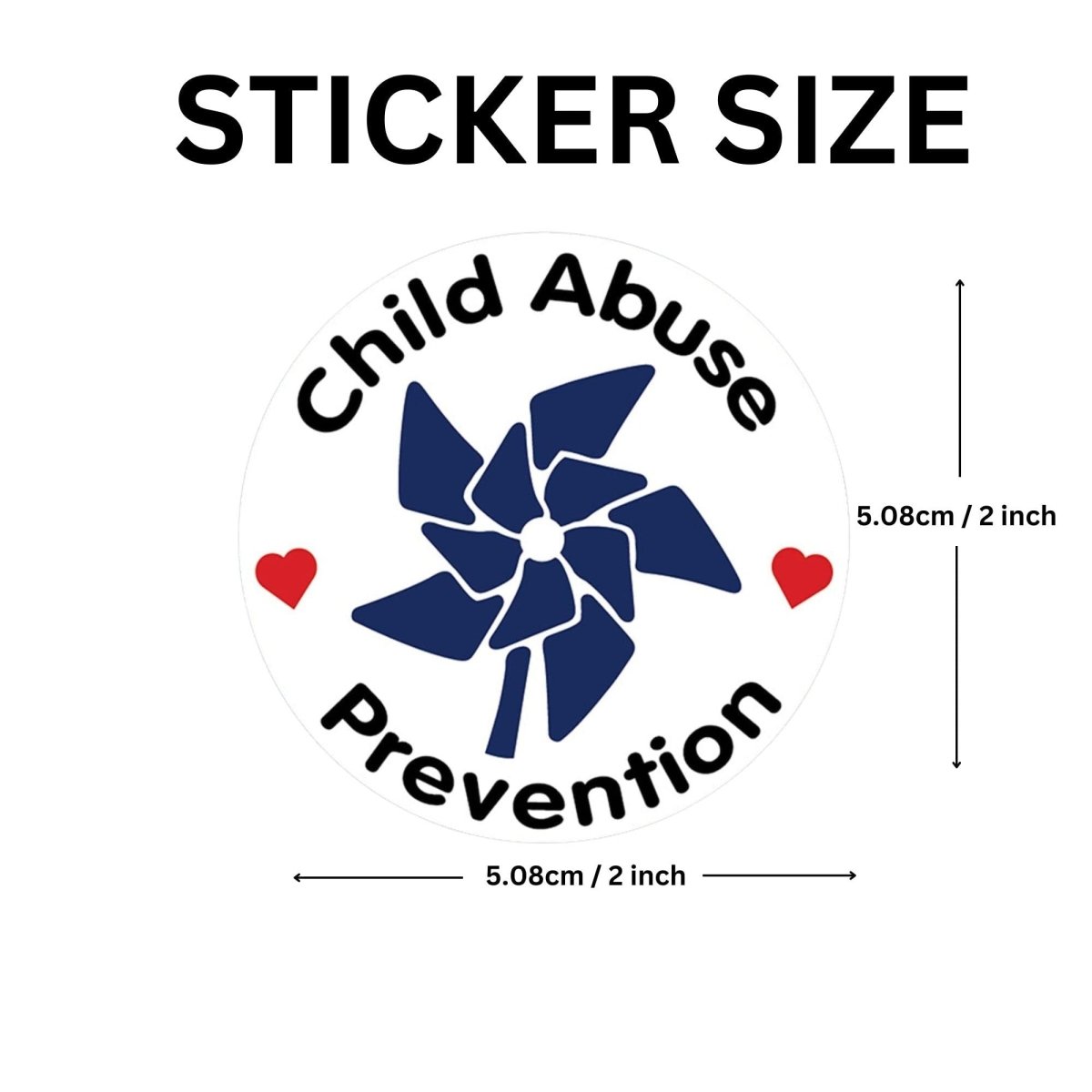 Child Abuse Prevention Blue Pinwheel Stickers - Fundraising For A Cause