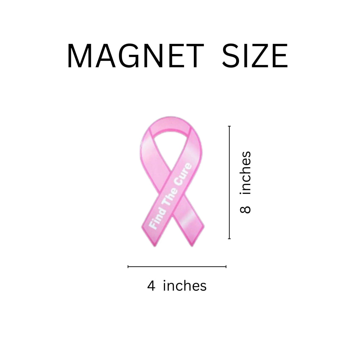 24 Pack Large Find The Cure Pink Ribbon Magnets for Breast Cancer ...