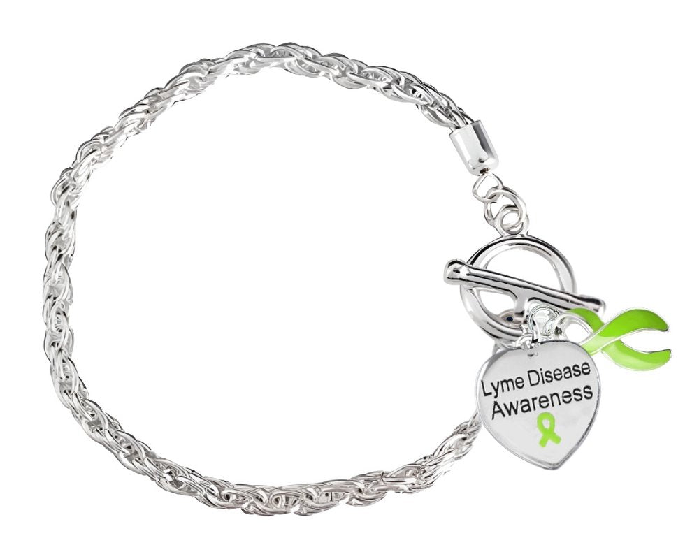 Lyme Disease Lime Green Ribbon Rope Bracelets for Lyme Disease ...