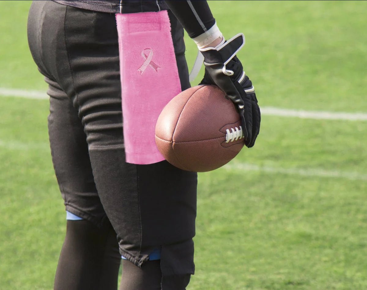 Pink Ribbon Football Towels in Bulk for Breast Cancer Awareness, Sports ...