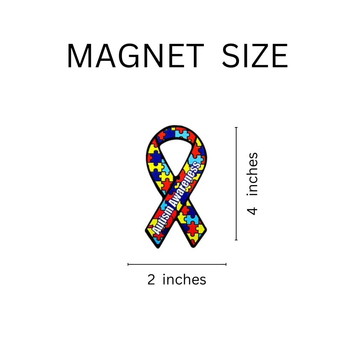 Autism Ribbon Magnets Wholesale, Bulk ASD Awareness Car Magnets ...