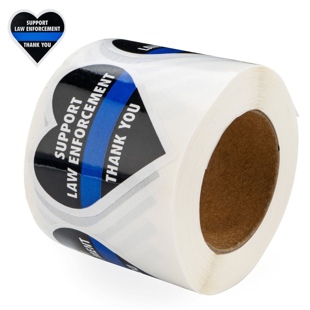 Law Enforcement Support Heart Stickers, Police Support Awareness ...